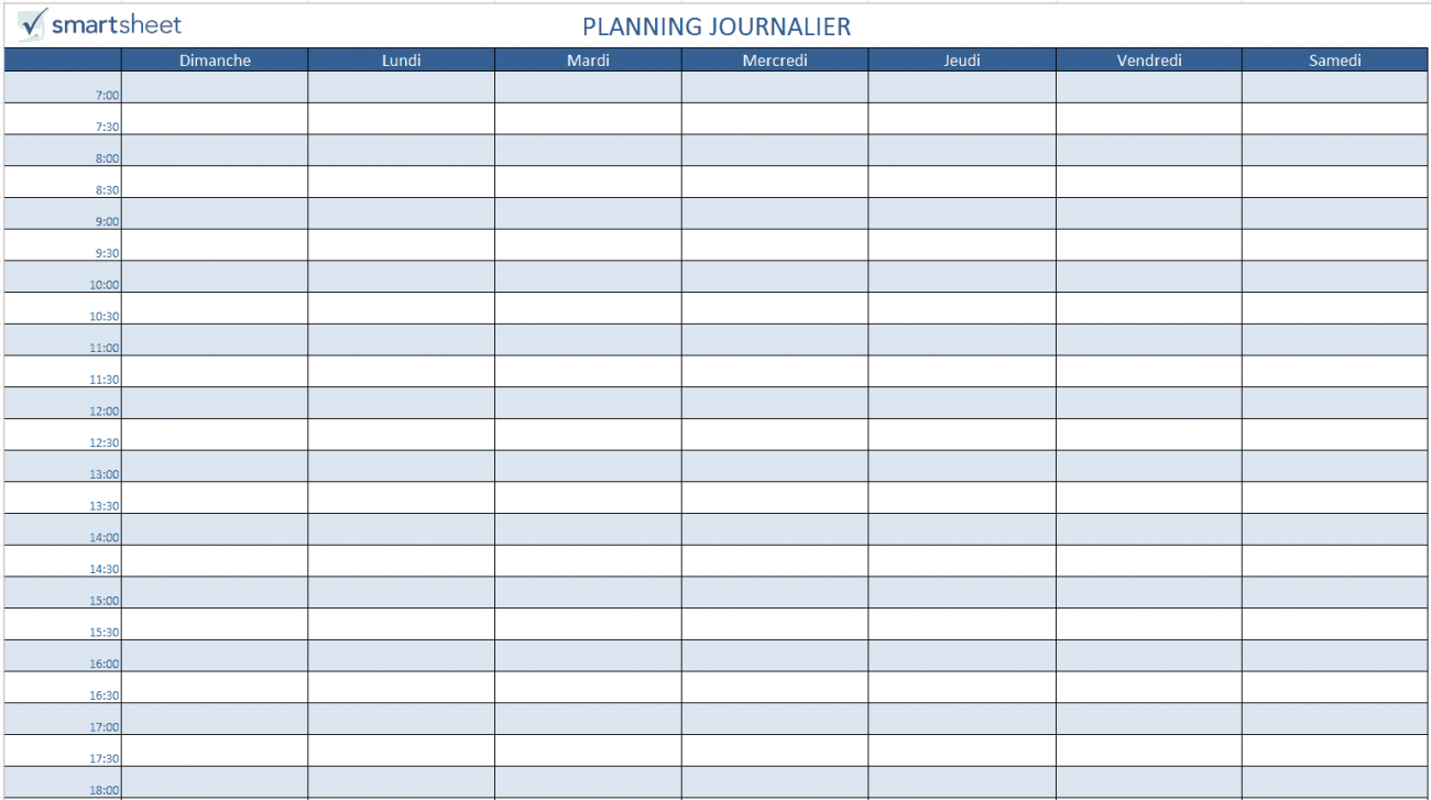 Modèles de planification gratuits pour Excel