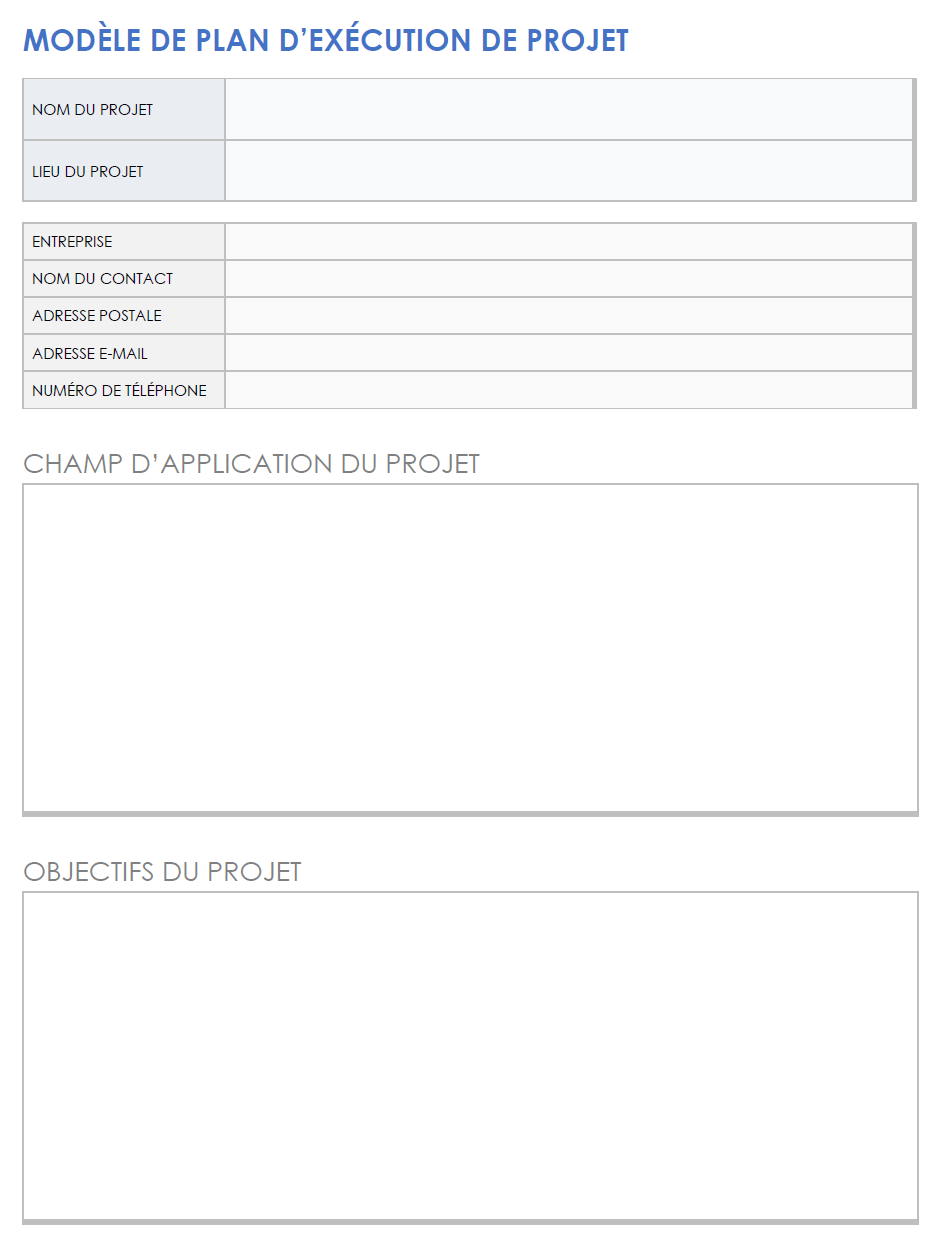 Modèles d'un plan d'exécution de projet | Smartsheet