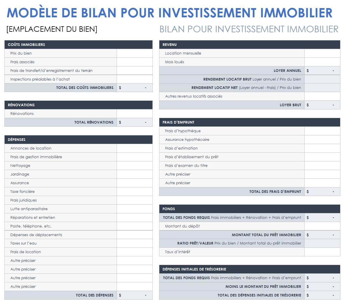 Modèles de bilan gratuits dans divers formats | Smartsheet