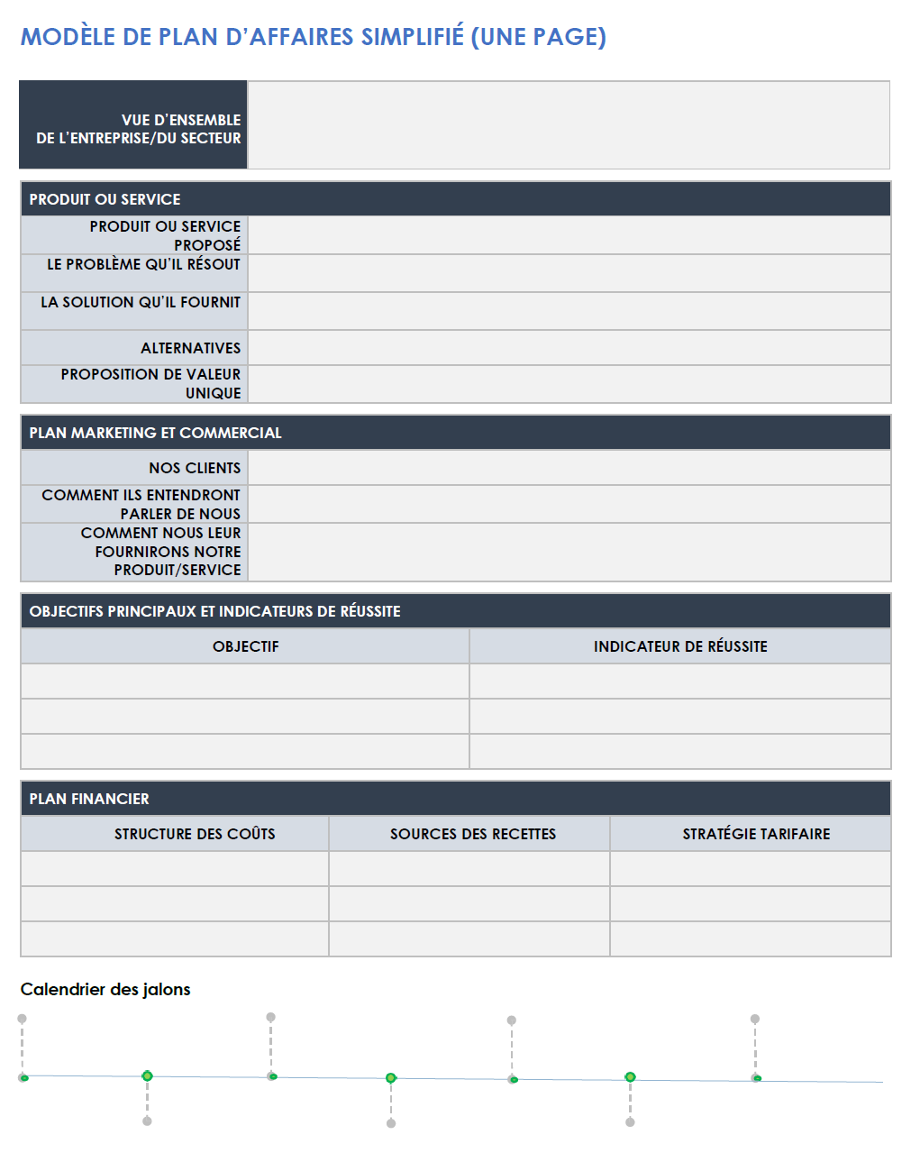 Modèles gratuits de plans d’affaires au format PDF | Smartsheet