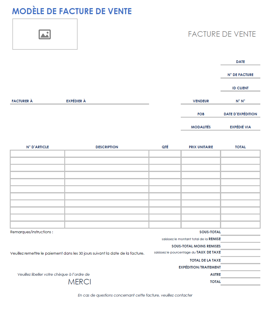 Télécharger des modèles gratuits de factures PDF | Smartsheet