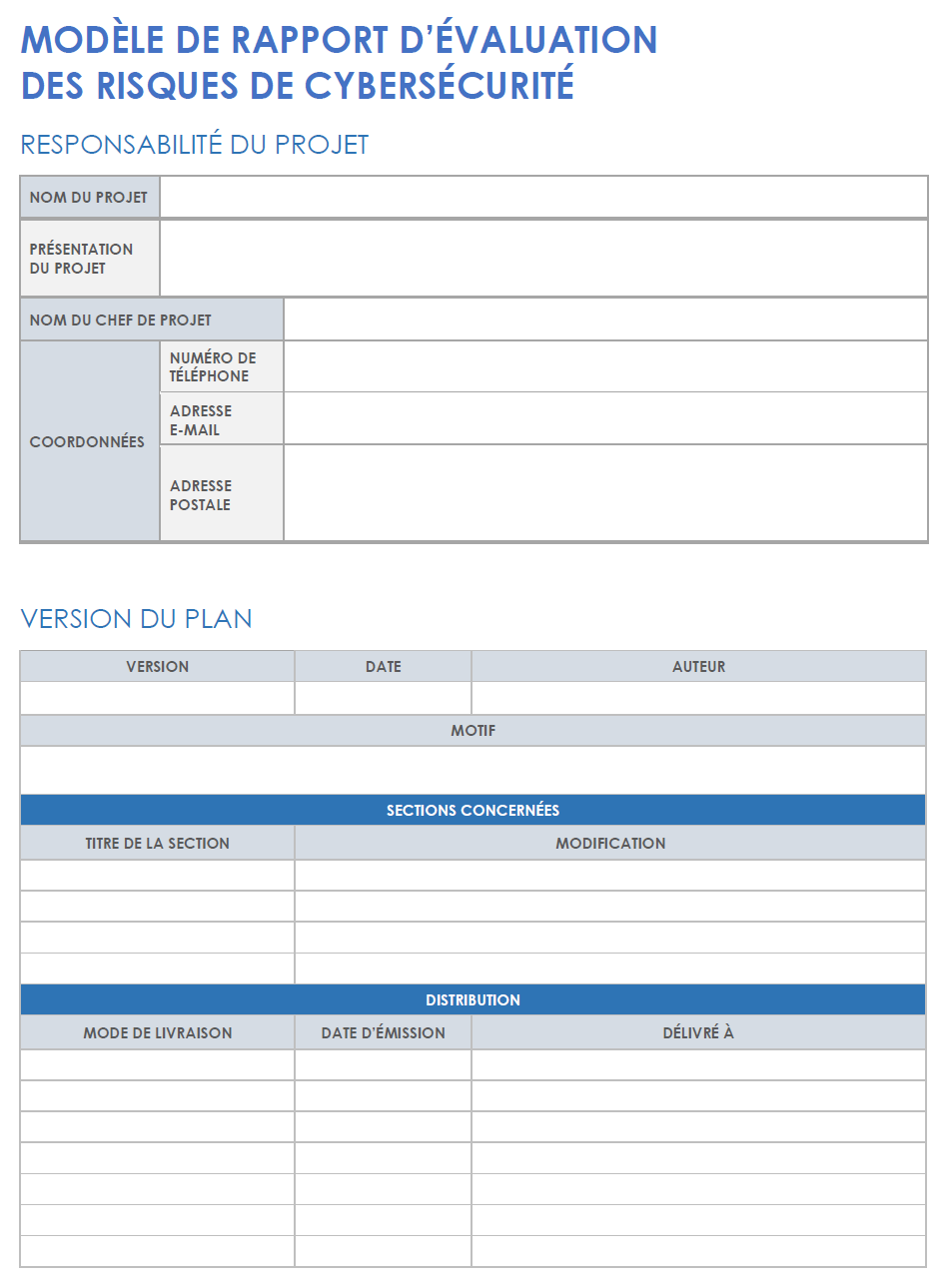 Modèles gratuits d’évaluation des risques de cybersécurité | Smartsheet