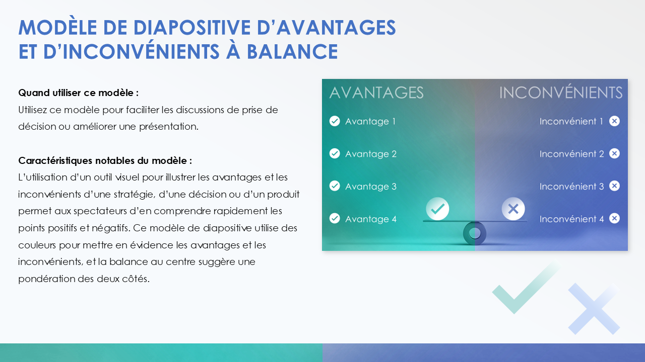 Modèles gratuits de listes d’avantages et d’inconvénients