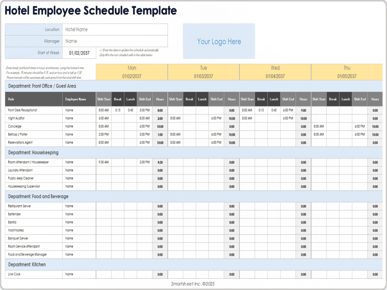 Modèles de gestion hôtelière gratuits : tous formats, tous types