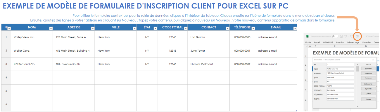 Modèles gratuits de formulaires pour Excel : formulaires à remplir de ...