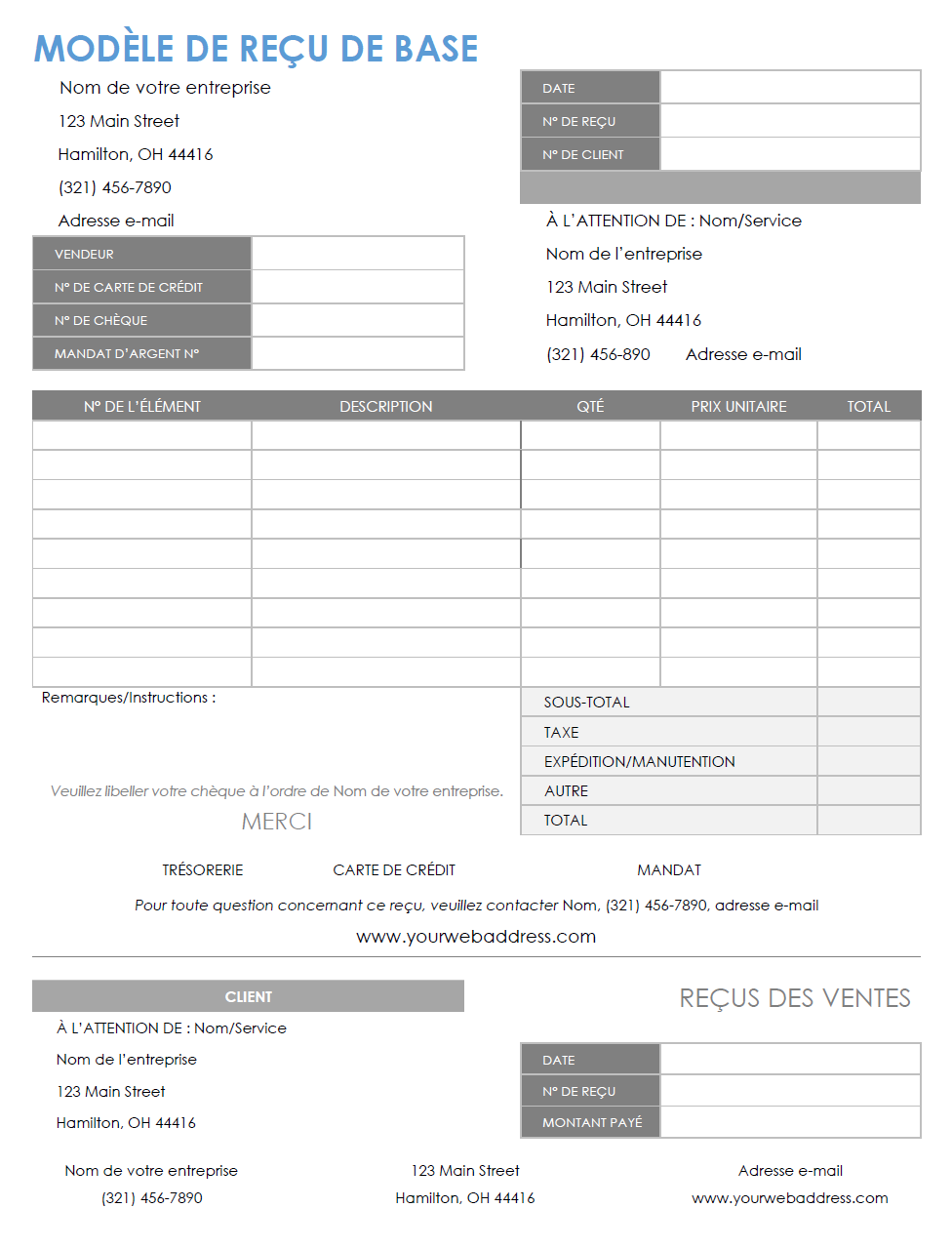 Modèles gratuits de reçus Microsoft Word | Smartsheet