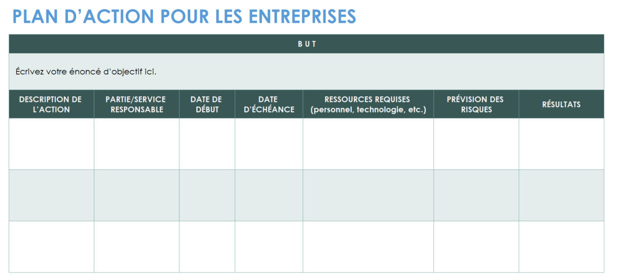 Modèles gratuits de plan d’affaires au format Excel | Smartsheet