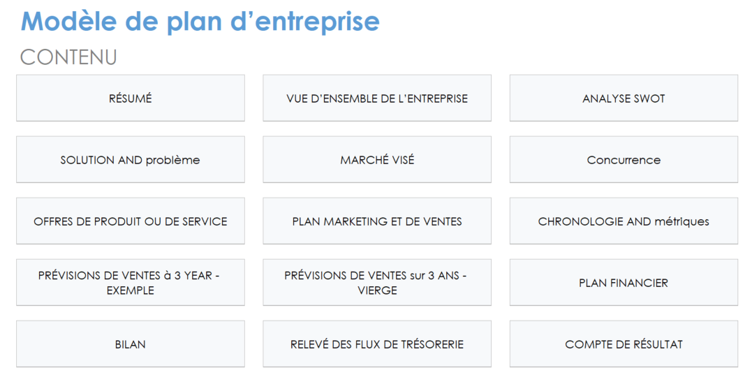 Modèles gratuits de plan d’affaires au format Excel | Smartsheet