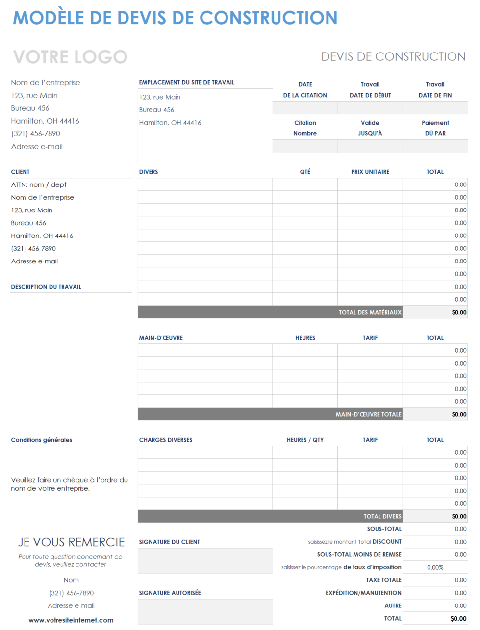 Modèles d’estimation des coûts de construction gratuits | Smartsheet