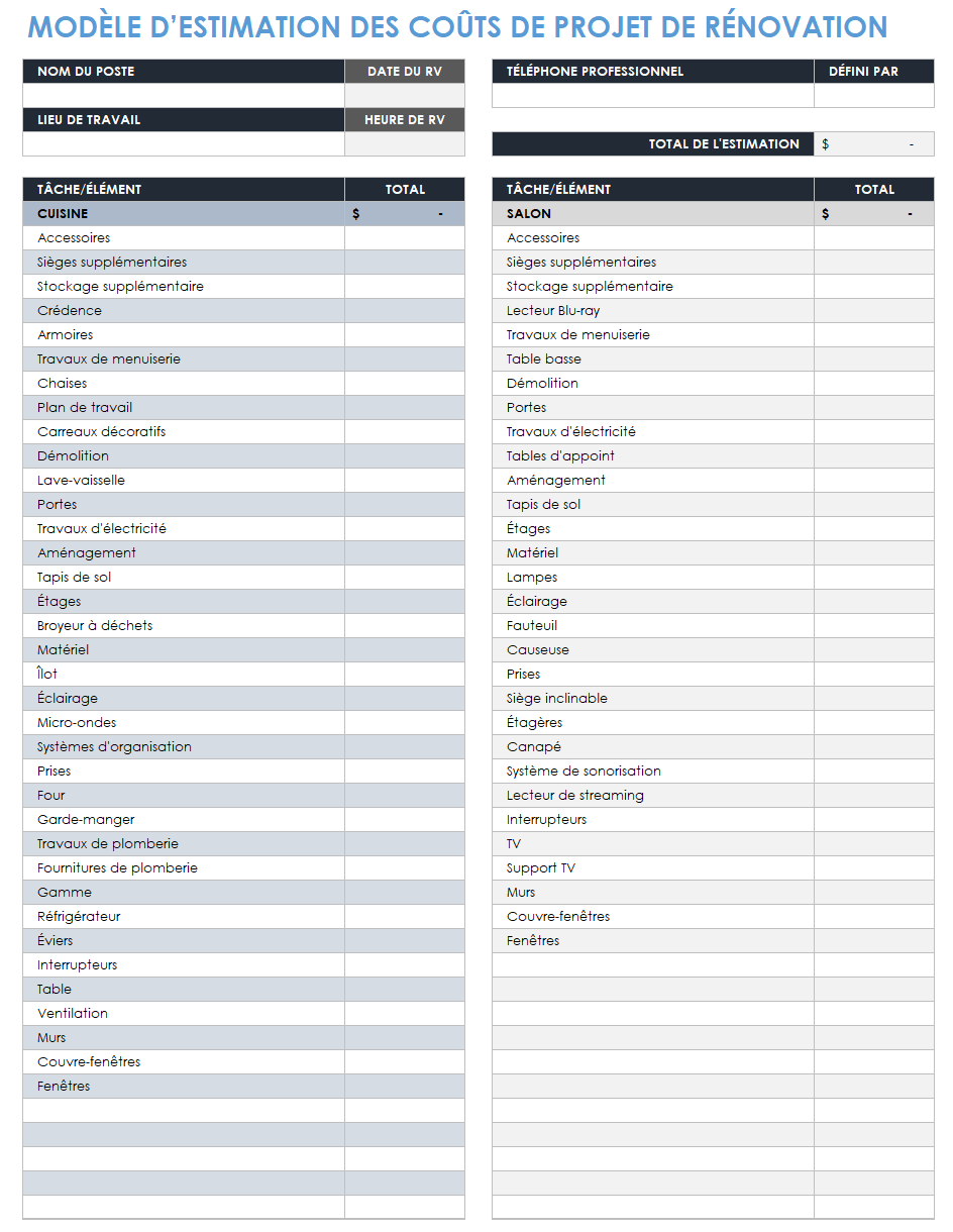 Modèles gratuits de coûts de projet | Smartsheet
