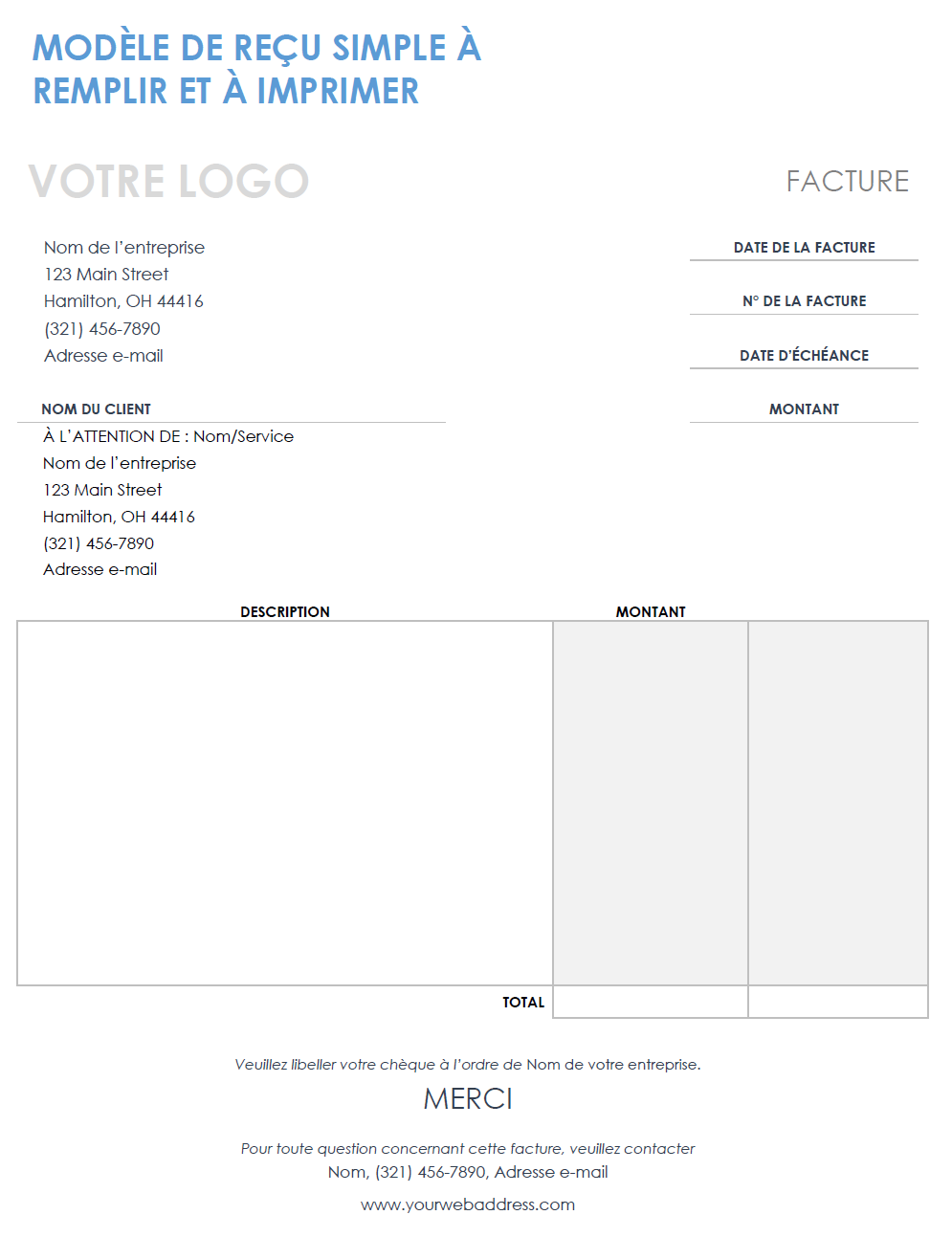 Modèles gratuits de reçus Microsoft Word | Smartsheet