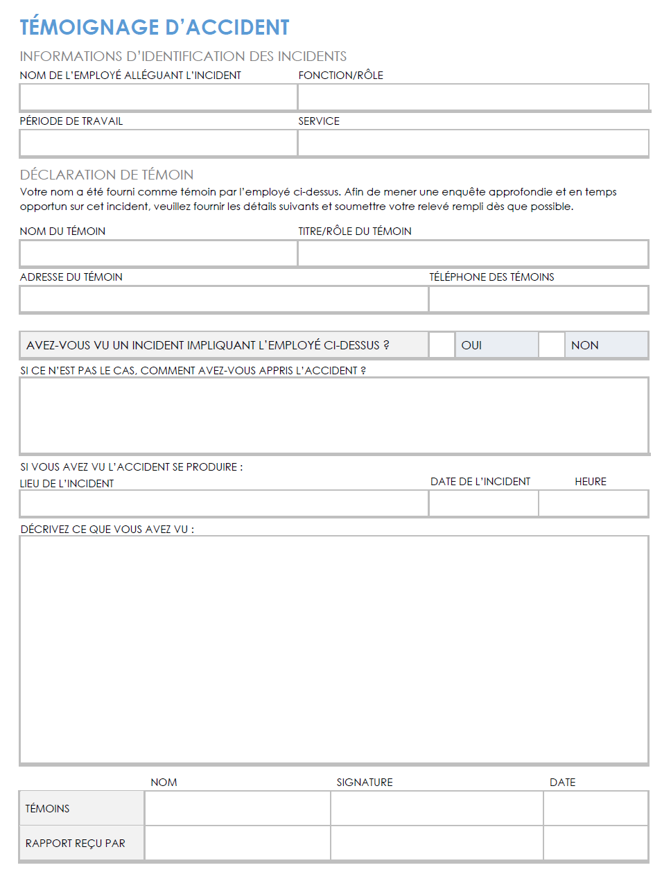 Modèles gratuits de rapports d’accident du travail | Smartsheet
