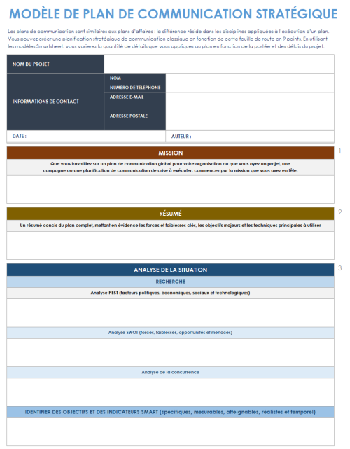 Modèles de plan de communication gratuits | Smartsheet