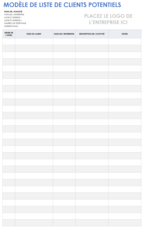 Modèles gratuits de listes de clients | Smartsheet