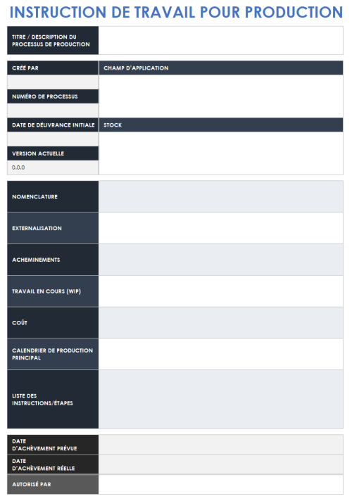 Modèles gratuits d’instructions de travail | Smartsheet