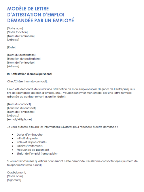 Modèles d’attestation d’emploi gratuits | Smartsheet