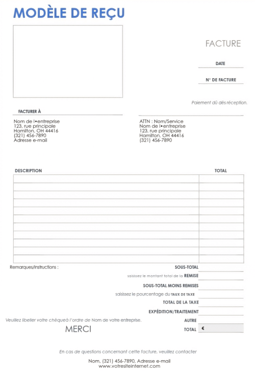 Télécharger des modèles de reçus PDF gratuits | Smartsheet