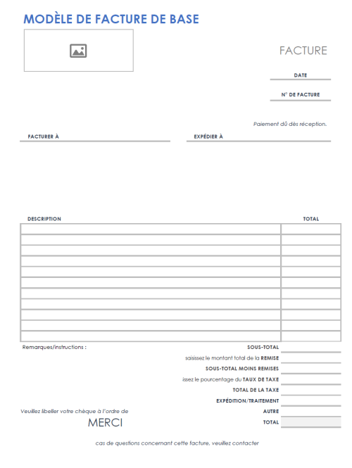 Télécharger des modèles gratuits de factures PDF | Smartsheet