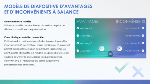 Modèles gratuits de listes d’avantages et d’inconvénients