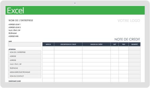 Modèles gratuits de notes de crédit et de débit | Smartsheet