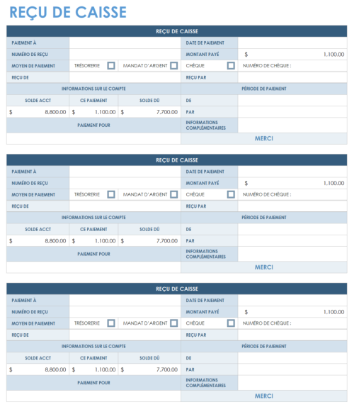 Télécharger des modèles gratuits de reçus Excel | Smartsheet