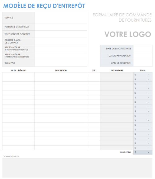 Télécharger des modèles gratuits de reçus Excel | Smartsheet