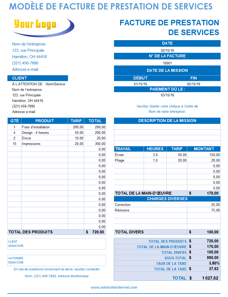 Modèles gratuits de factures Excel - Smartsheet