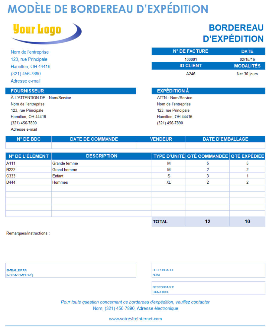 Modèles gratuits de factures Excel - Smartsheet