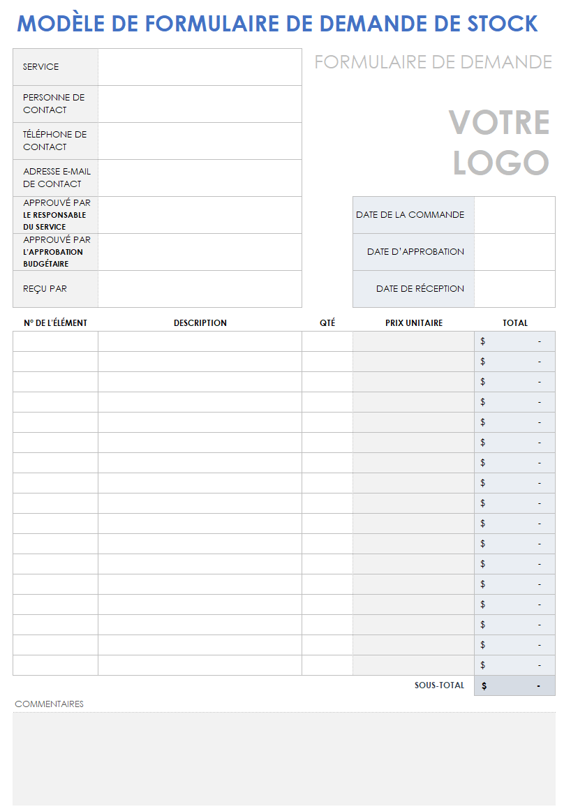 Télécharger gratuitement des modèles de formulaires d’inventaire ...