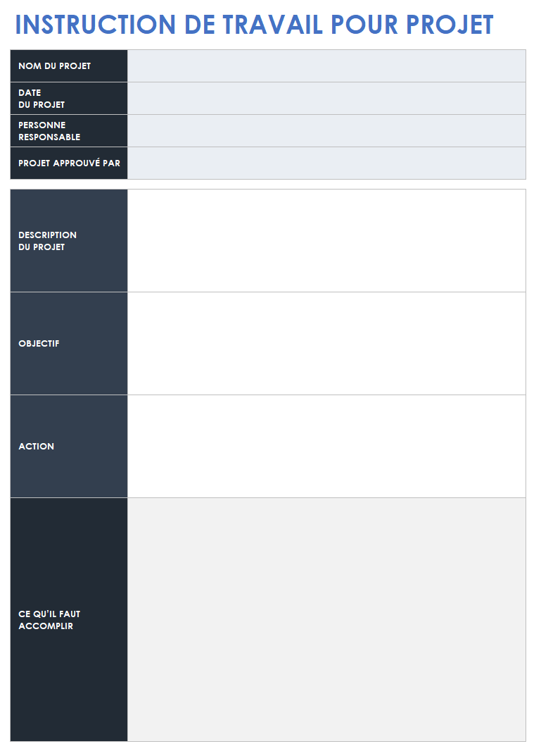 Modèles gratuits d’instructions de travail | Smartsheet