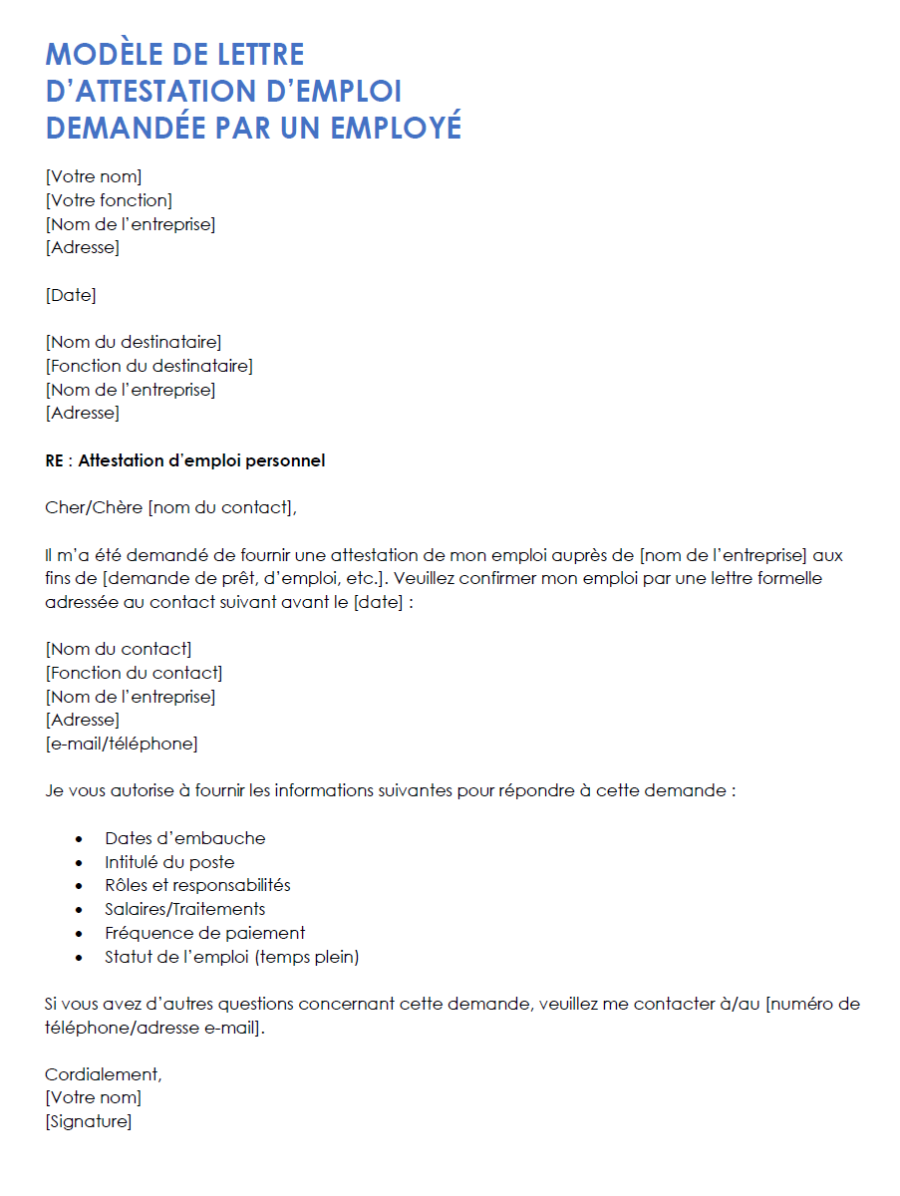 Modèles d’attestation d’emploi gratuits | Smartsheet