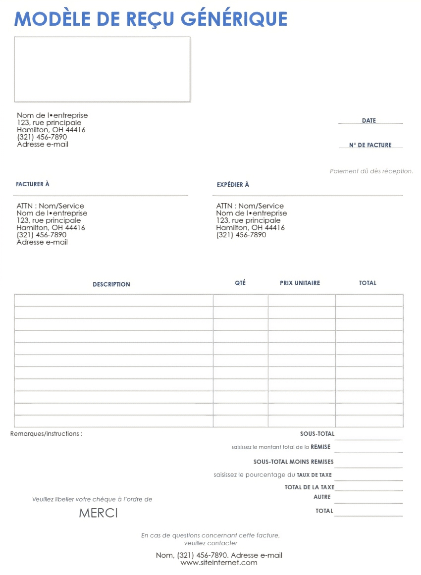 Télécharger des modèles de reçus PDF gratuits | Smartsheet