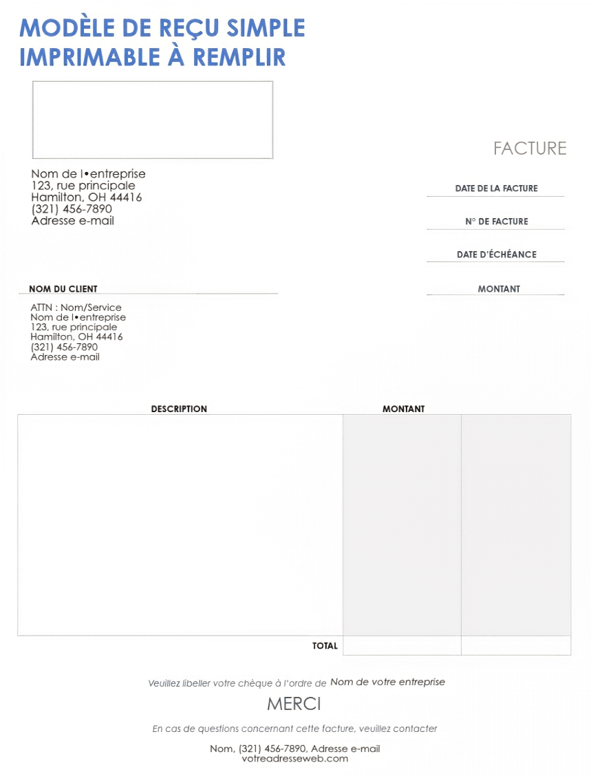 Télécharger des modèles de reçus PDF gratuits | Smartsheet