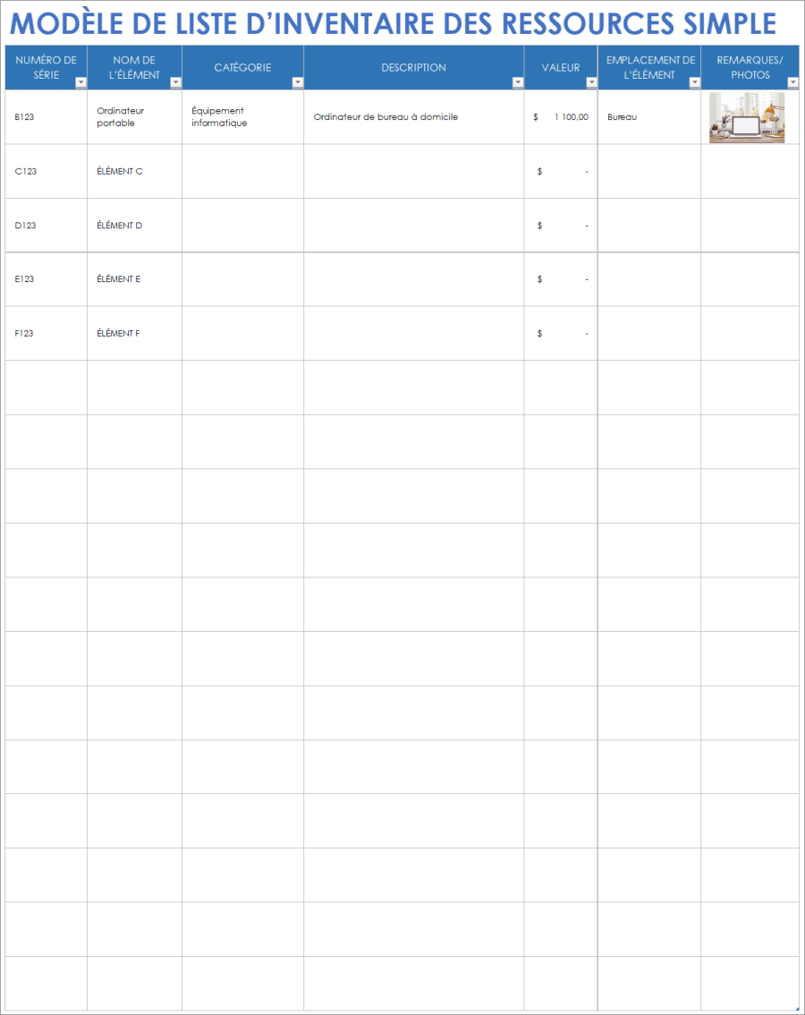 Modèles gratuits d’inventaire des ressources | Smartsheet