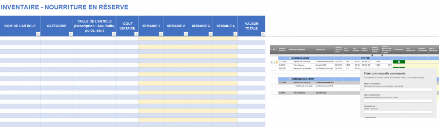 Modèles gratuits d'inventaire pour Excel Smartsheet