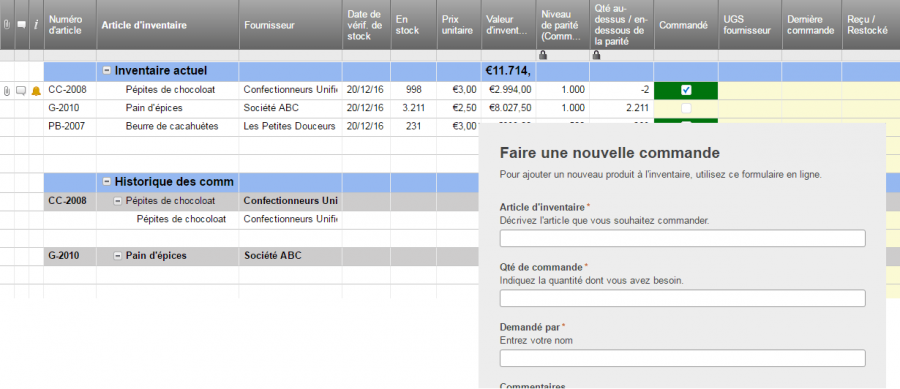 Modèles gratuits d'inventaire pour Excel Smartsheet