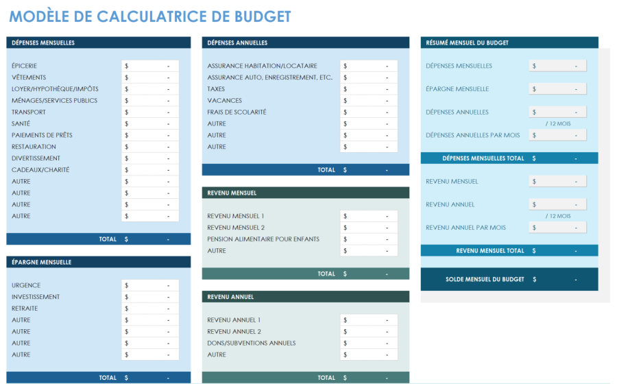 Modèles gratuits de budget mensuel | Smartsheet