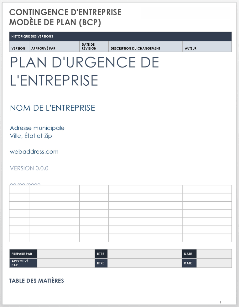 Modèles gratuits de plan d’urgence | Smartsheet