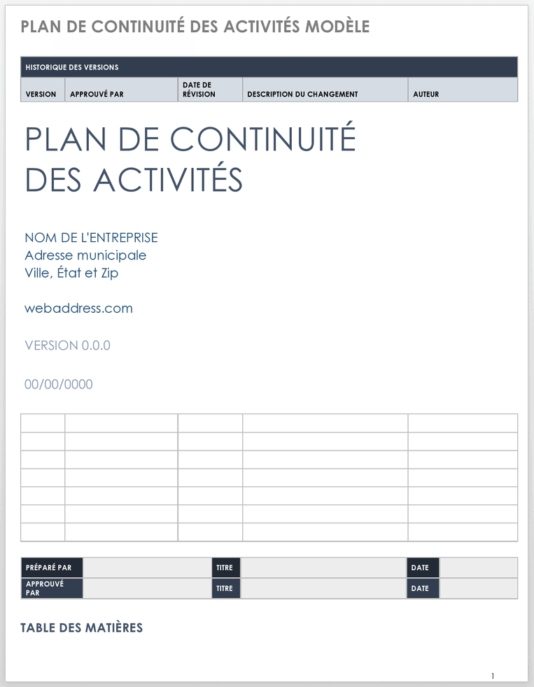 Modèles gratuits de plan de continuité d’activité | Smartsheet