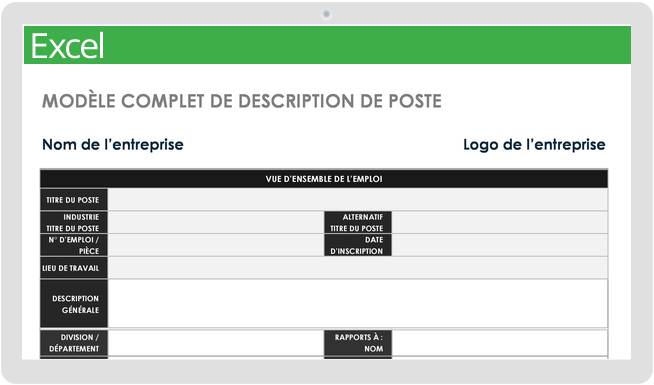 Modèles gratuits de description de poste | Smartsheet