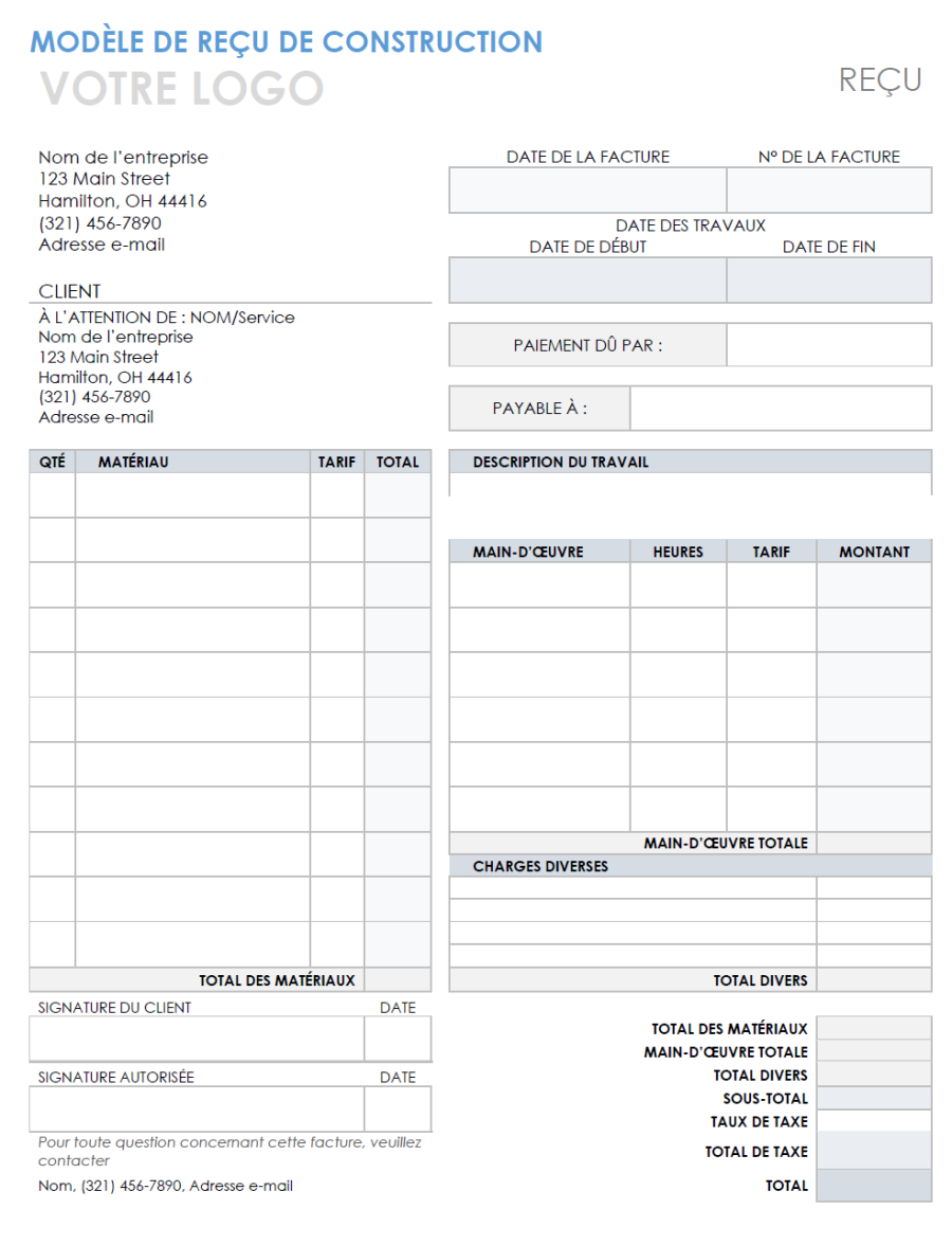 Modèles gratuits de reçus Microsoft Word | Smartsheet