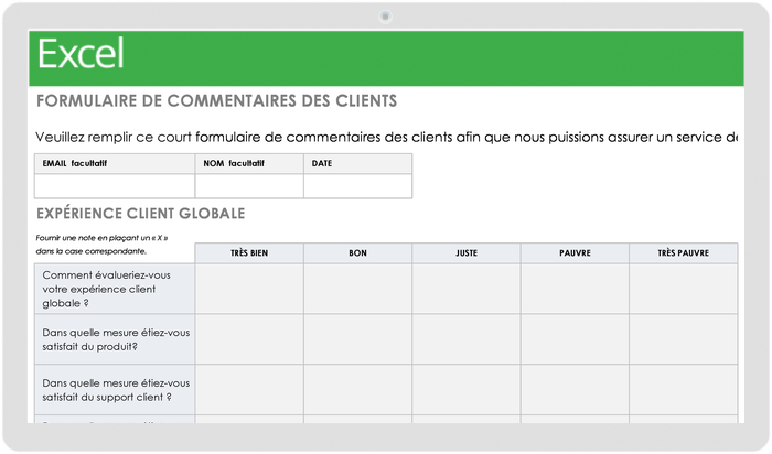 Modèles gratuits de formulaires de feedback | Smartsheet