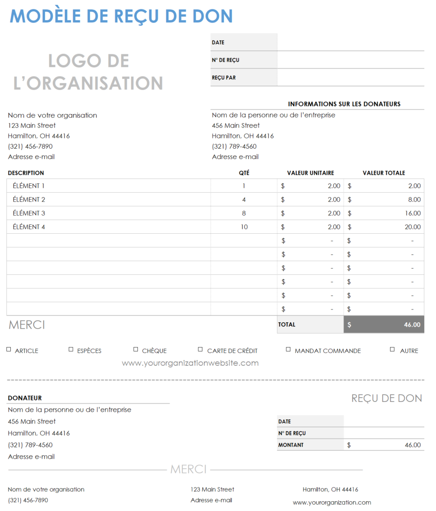 Télécharger des modèles gratuits de reçus Excel | Smartsheet
