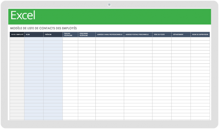 Modèles gratuits de listes de contacts | Smartsheet