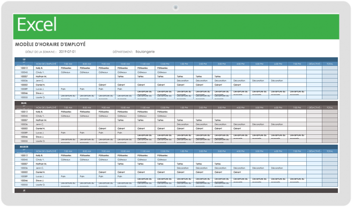 Modèles Word et Excel gratuits de planning de travail | Smartsheet