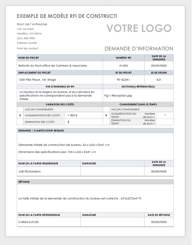 Modèles et formulaires gratuits de demandes de renseignements en ...