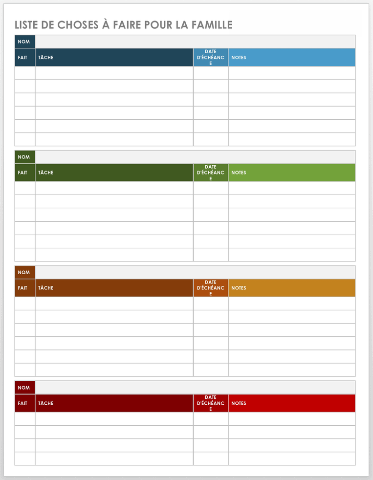 Plus de 30 modèles gratuits de tâche et de liste de contrôle | Smartsheet