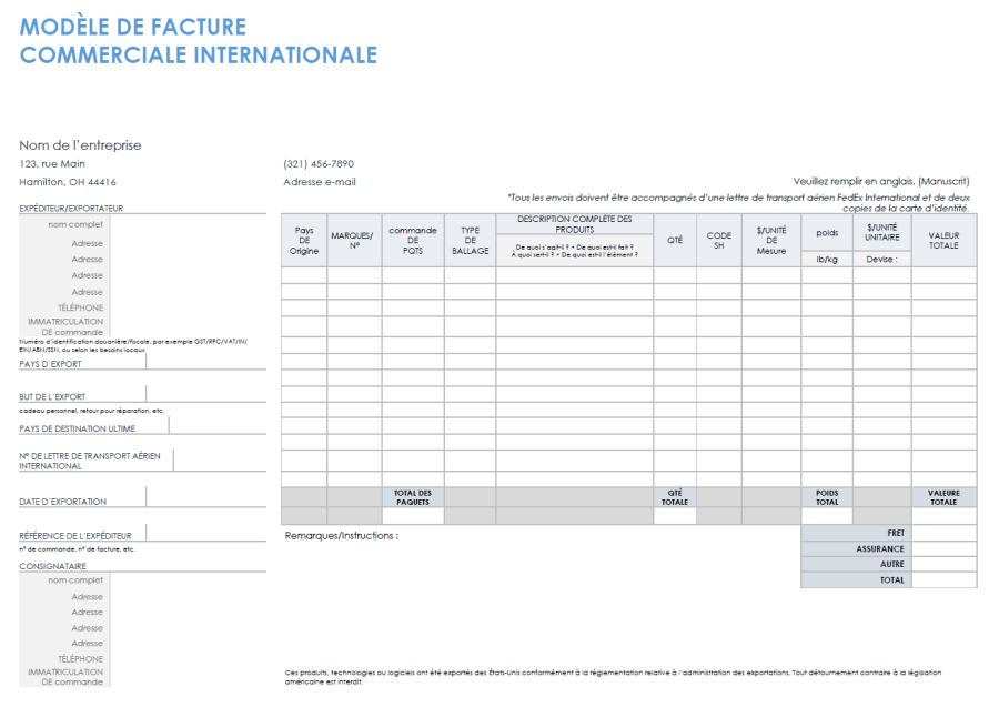 Modèles gratuits de factures MS Word | Smartsheet