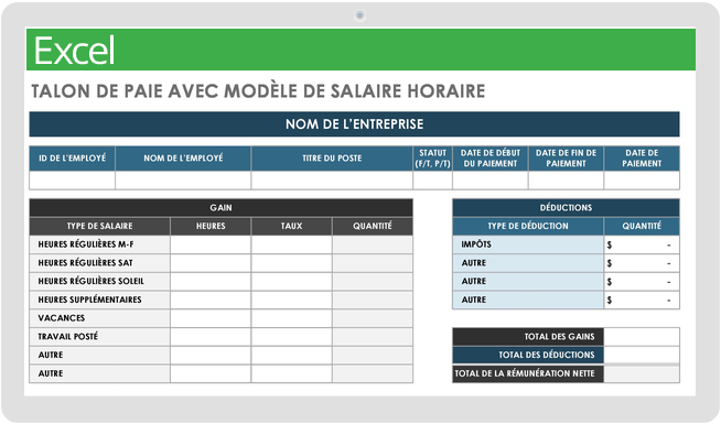 Modèles gratuits de fiches de paie | | Smartsheet