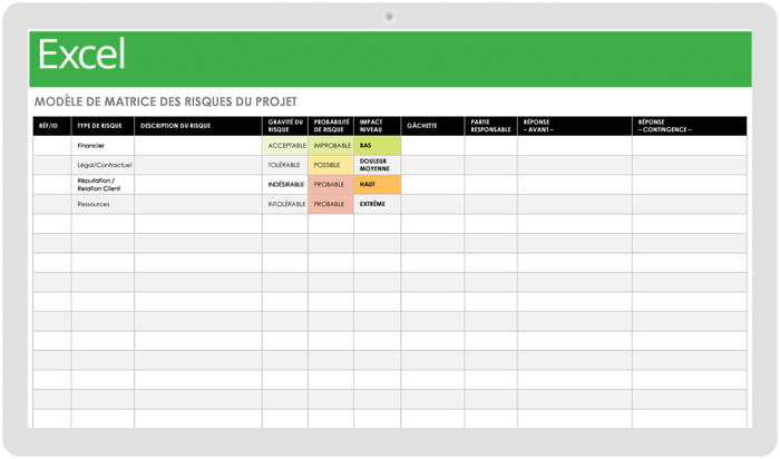 Téléchargez gratuitement des modèles de matrices des risques | Smartsheet